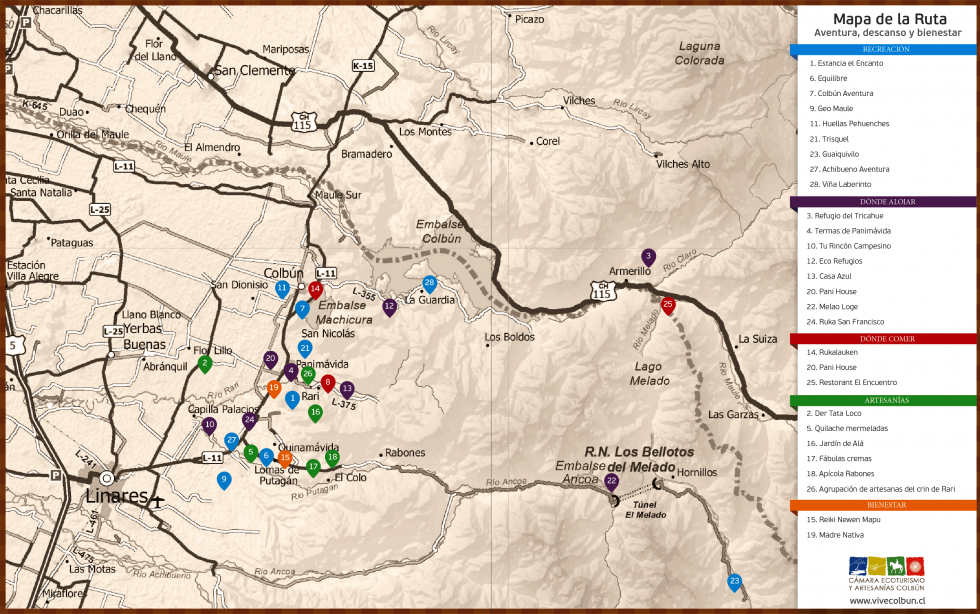 Sectores de la comuna | Vive Colbún